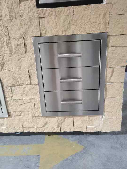 Modern Waterproof Outdoor Island with Stone Stainless Steel 304 Rust ...