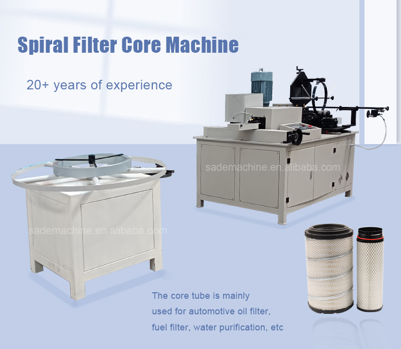 High Speed Spiral Filter Core Tube Car Oil Forming Machine