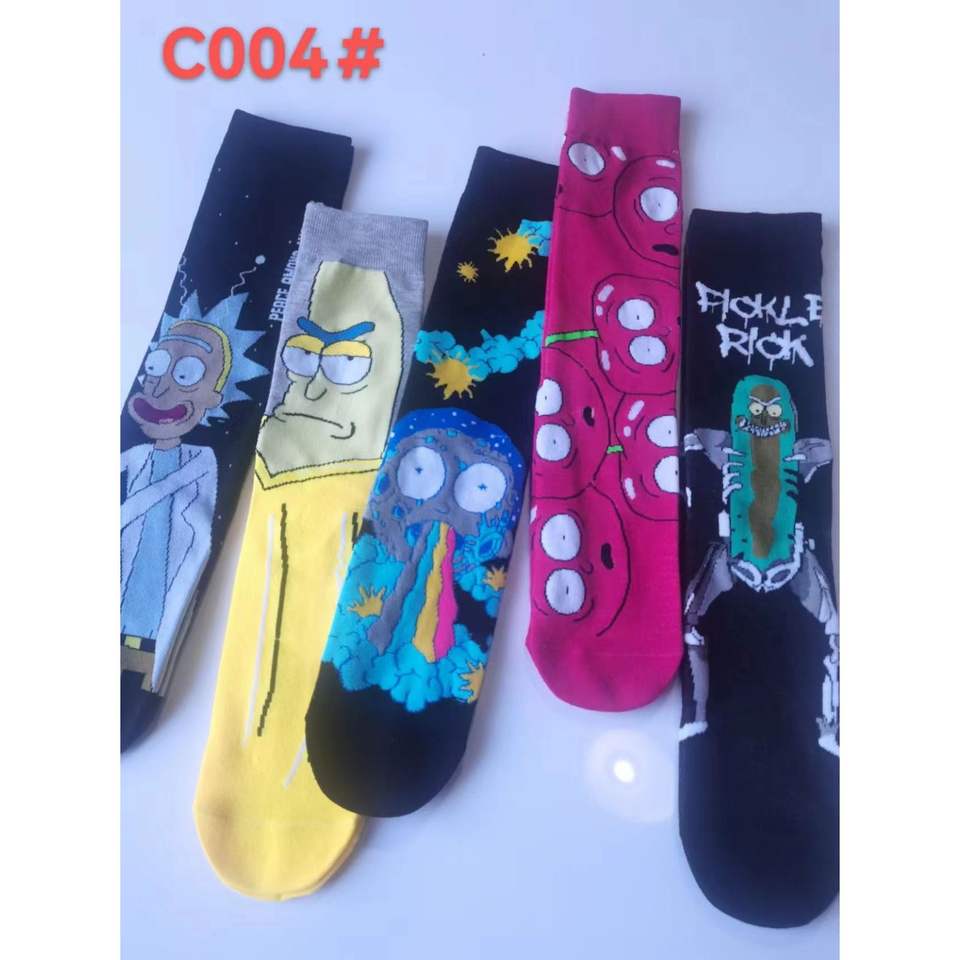 Rick And Morty Character Socks For Men Digital Printed Breathable ...