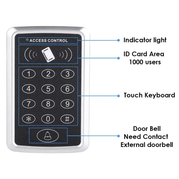 125khz RFID Access Control Keypad EM Card Reader System