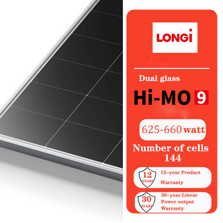 Longi Himo 9 Bifacial Monocrystalline 585W 580W 625W 650W 655W 660W 670W Solar Panel System with ...
