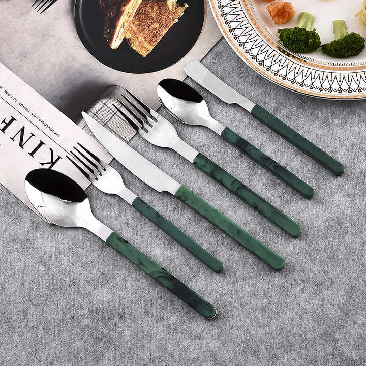 Wholesale Cheap Chinese Plastic Handle Flatware Metal Cutlery With ...