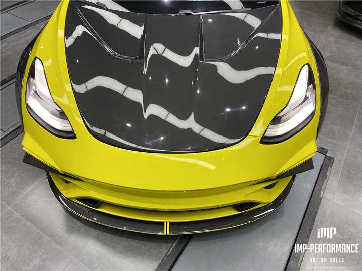 IMP Performance Model 3 Portion Carbon Fiber Hood Bonnet Fit for 2017 ...