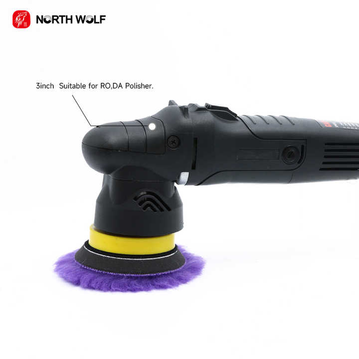 North Wolf 3Inch Purple Cutting Wool Polishing Pad Lamb Wool Buffing ...