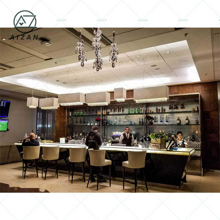 Fancy Led Restaurant Hotel Lounge bar Counter Modern bar Furniture ...