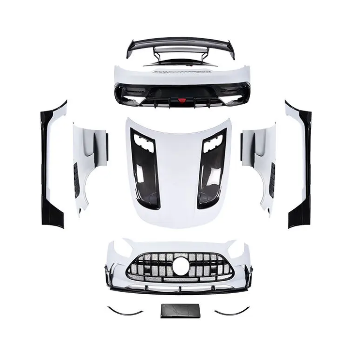 Runde Half Carbon Fiber Body Kit for Mercedes-Benz AMG GT GTC GTS Upgrade Black Series Style ...