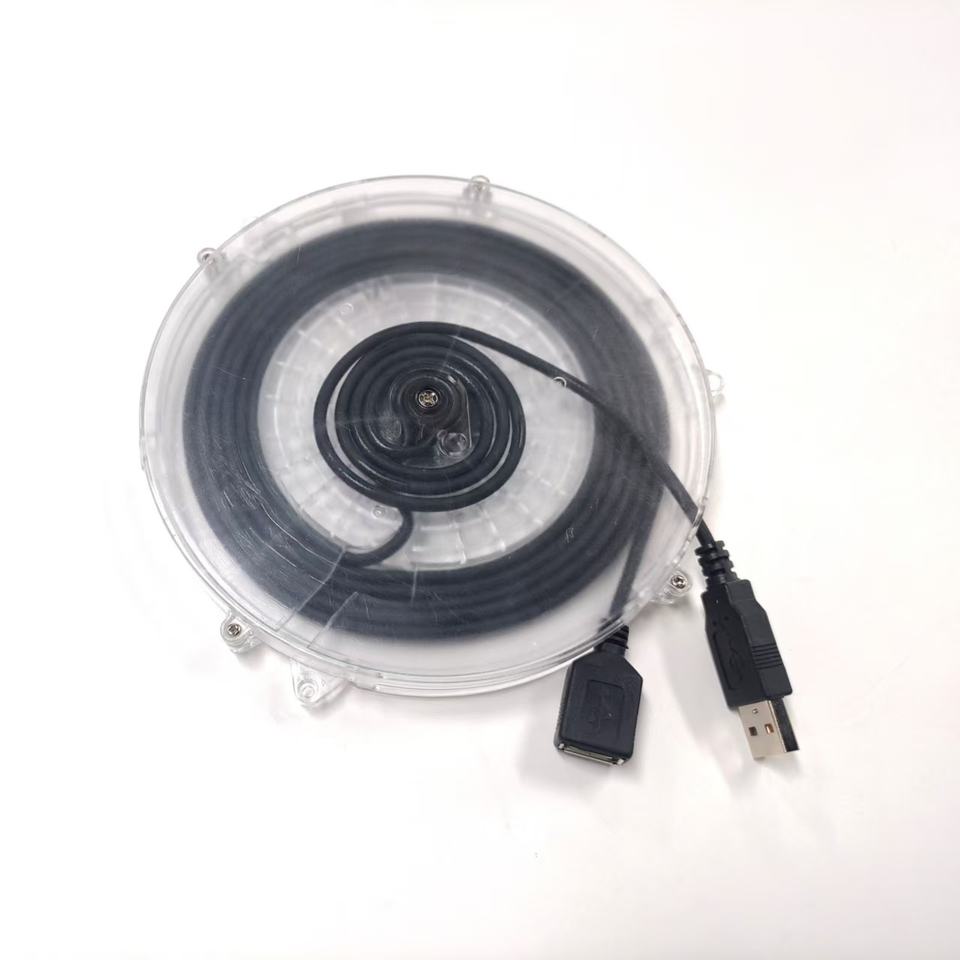 Mini Retractable Cable Reel USB -Type a Male to Female with 4 Pin DC ...
