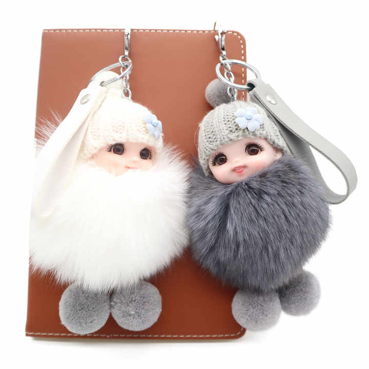 Custom Plush Keychains - Fluffy and Smiling Baby Dolls