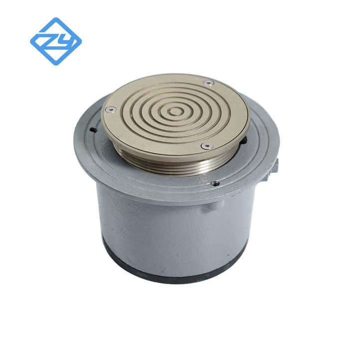 Cast Iron Adjustable Floor Cleanout W/Round Ni-Bronze Cleanout Spuds ...
