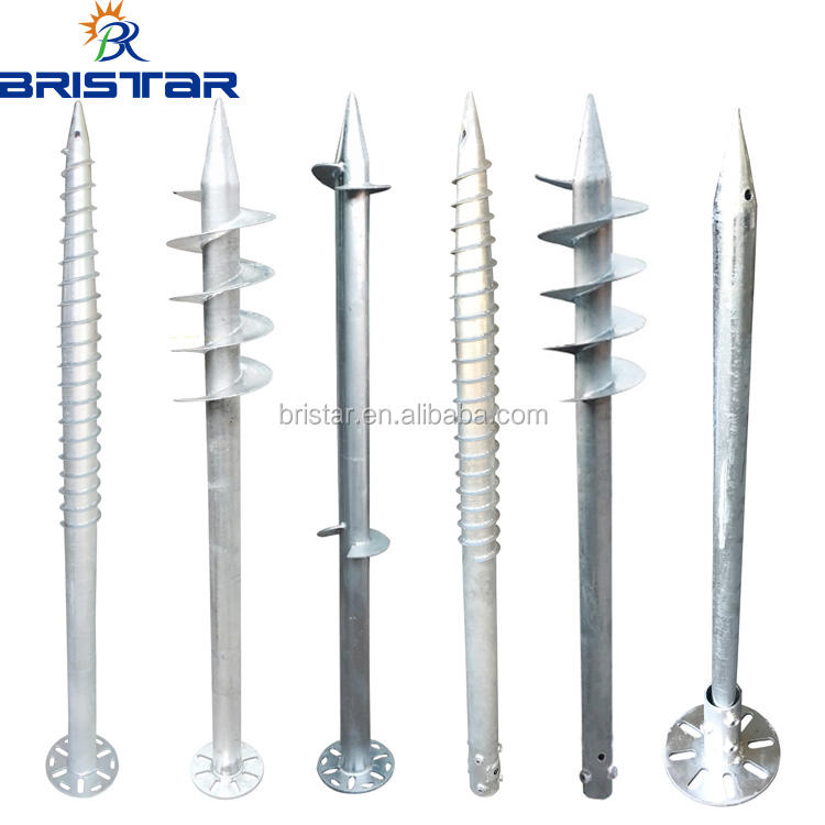 Bristar Carbon Steel Factory Ground Screw Piles Foundation System ...