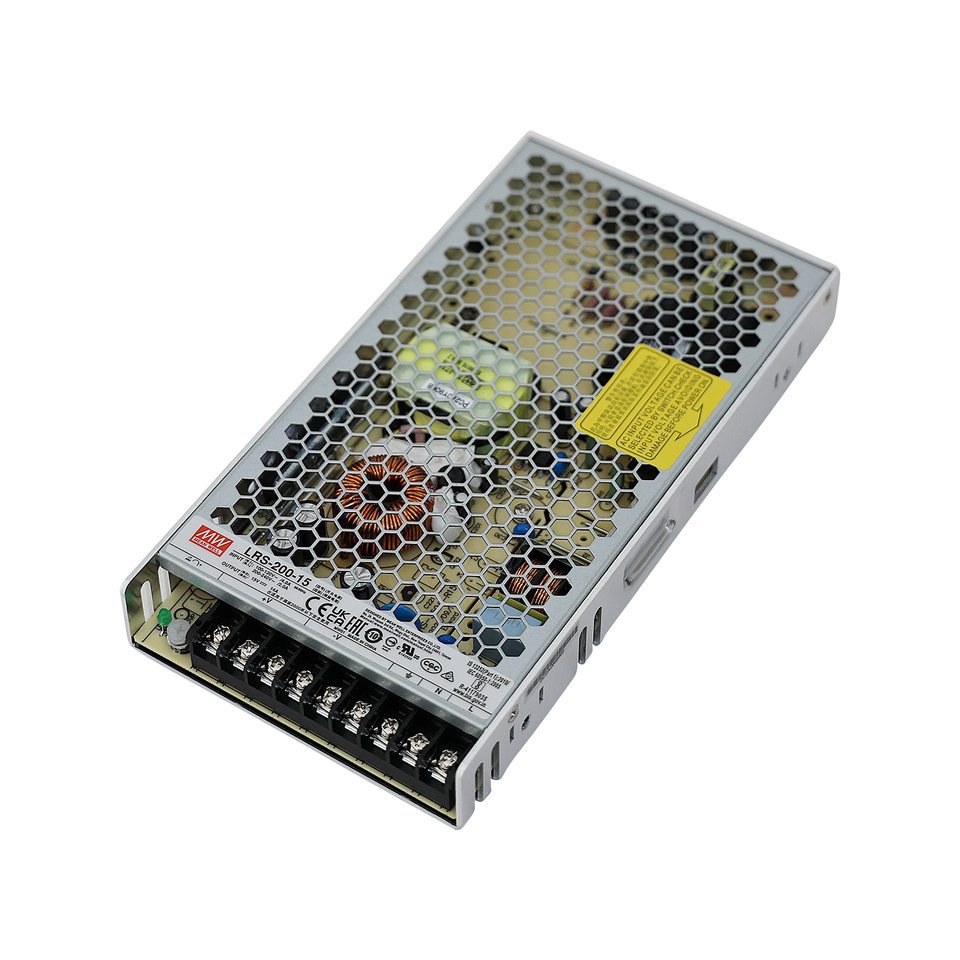 MEAN WELL LRS-200-15 15v14A Enclosed Type 200W Single Output Switching ...