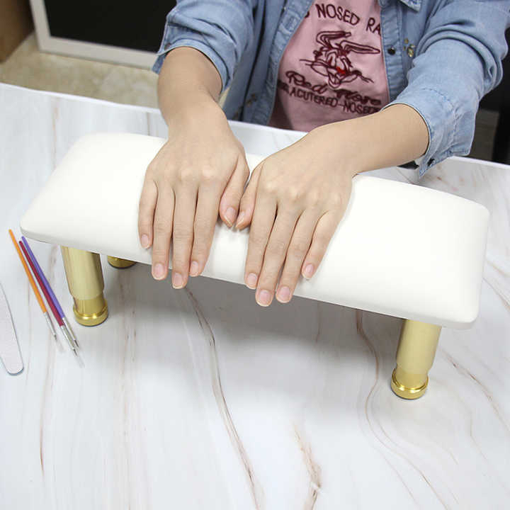 Cleanable Technology Leather Nail Hand Rest Pillow With Adjustable ...