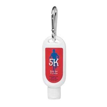Customized LOGO SPF 30 Sunblock with Carabiner Keychain