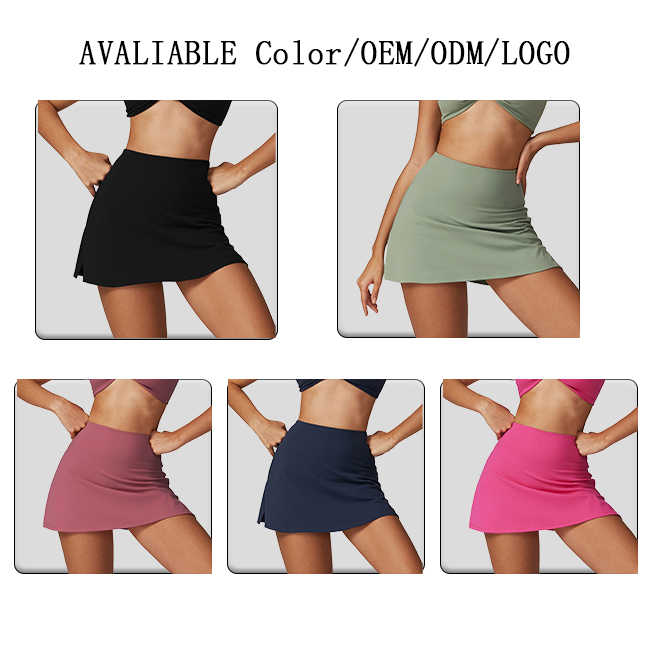 Summer High Waist Yoga Short Skirt Breathable Mini Skirt Pants Running ...