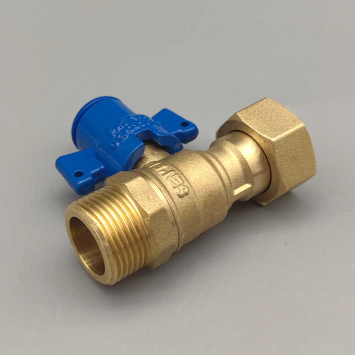 DN20 Lockable Water Meter Valve with Aluminum Handle and Locking Ball ...