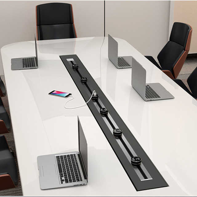 Universal Multi Smart Office Desk Power Rail Track System Electric ...
