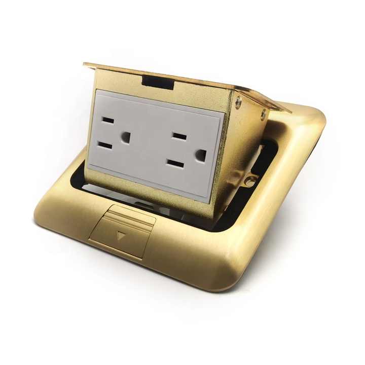 Luxury Real Brass House America Type 15A Power Electric Ground ...