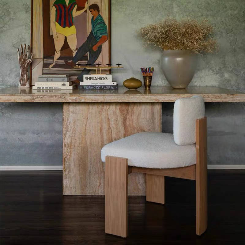 JP Luxury Modern Upholstered Living Room Solid Wood Dining Chairs ...