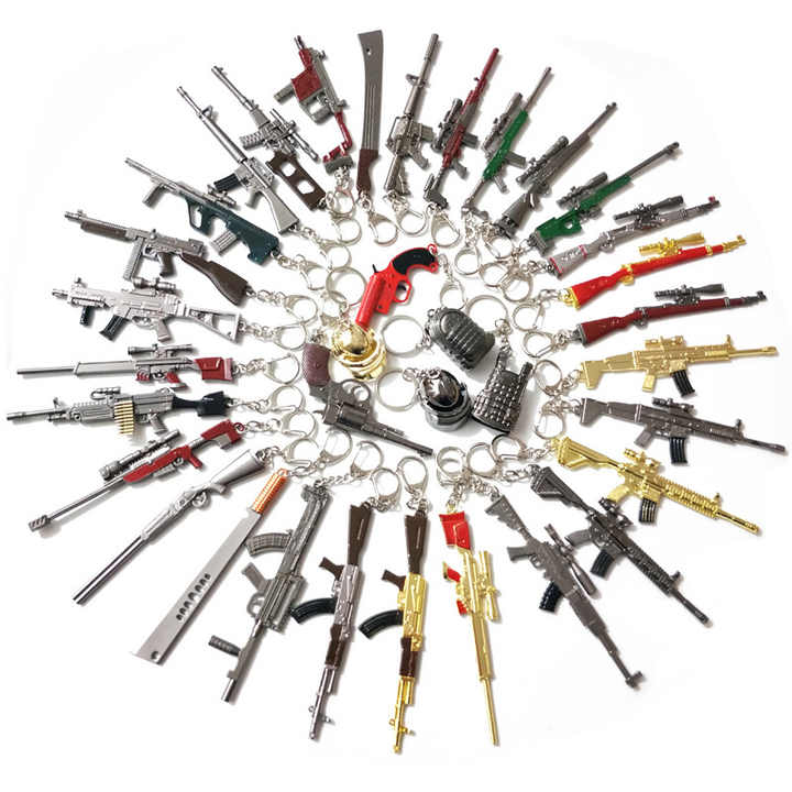 High Quality Mini Pistol Model Keychain Zinc Alloy Game Model Gun Shape ...