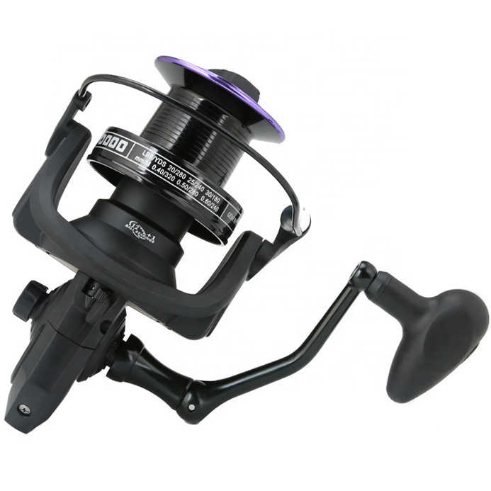 Size 6000-10000 Big Game Fishing Reels Spinning Matt Black Full Metal ...