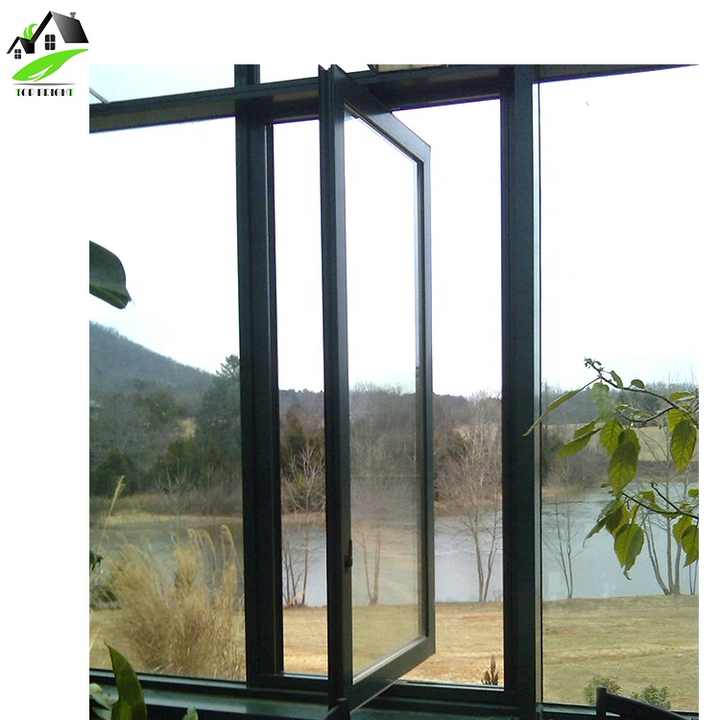Topbright Aluminium Frame Vertical Pivot Window with Triple Tempered ...
