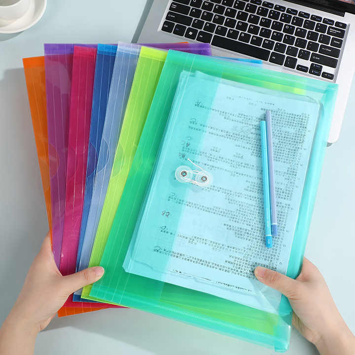Wholesale A4 Plastic File Folder with Button and String Tie Closure for ...