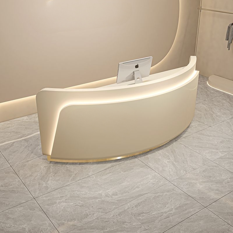 Curved Front Desk Reception Desk Arc-shaped Beauty Salon bar Cashier ...