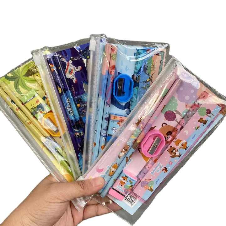 Children's Cute Pencil Case Stationery Set Cartoon Design Kindergarten ...
