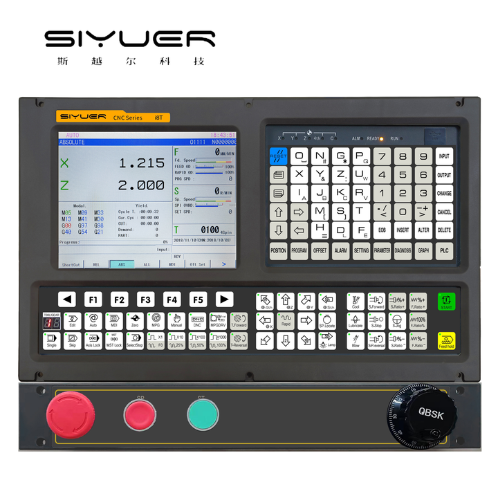 Siyuer I8T 3-Axis Absolute CNC Lathe Controller With PLC Macro Servo Motors & Hydraulic ATC ...