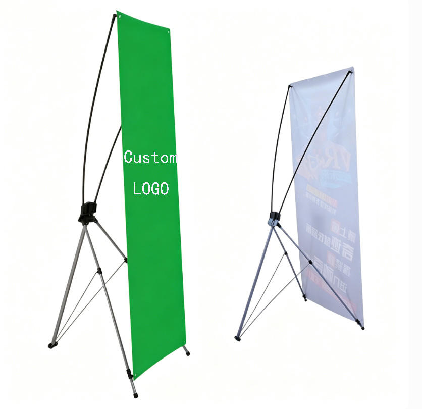 Customizable Logo X Banner Stand Portable Aluminum Display Stand for ...