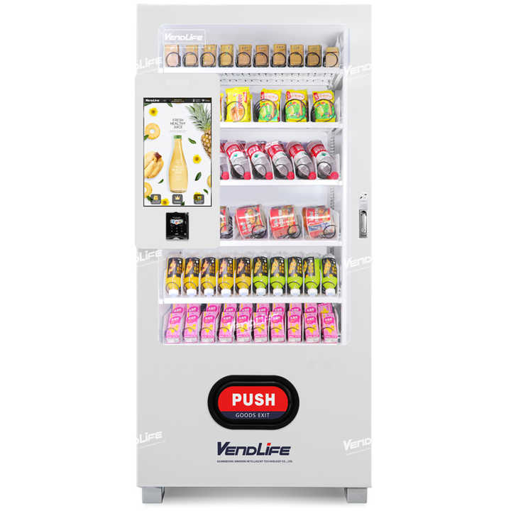 European Standard Slim Size Food and Drink Vending Machine Snack ...