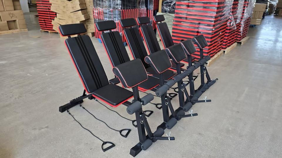 Portable Foldable Multi-Functional Adjustable Metal Gym Bench Rack for ...