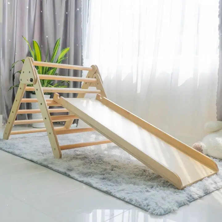 Eco-Friendly Ramp With Climbing Ladder for Children Wooden Indoor ...