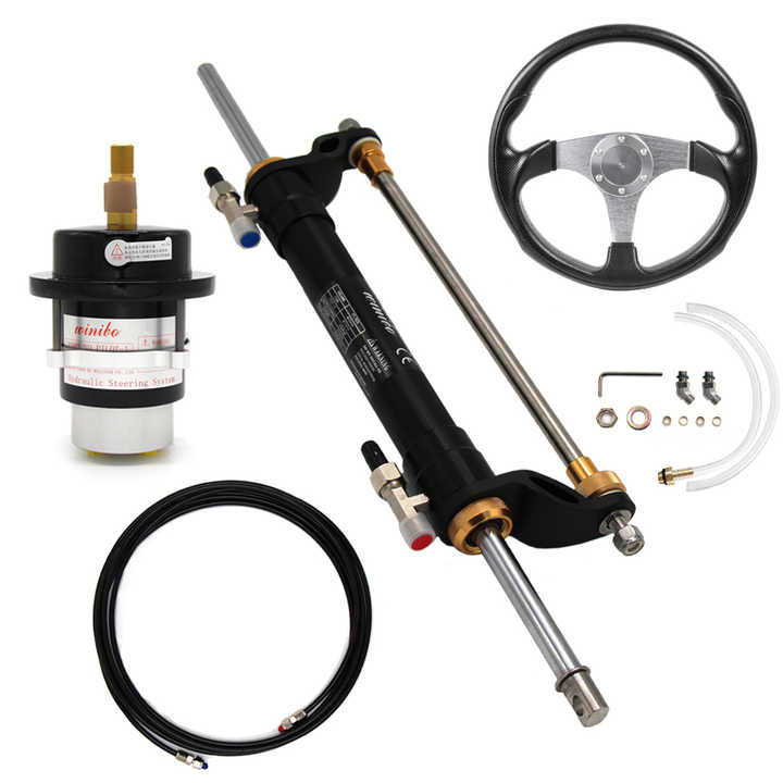 Marine Hydraulic Power Steering System Kit Stainless Steel Cylinder ...