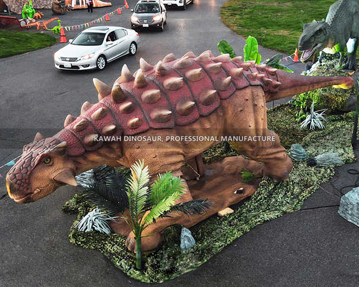 Mini Size Dinosaur Animatronic Ankylosaurus L2.3m for Outdoor Theme Park