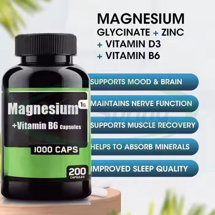 VitaSpring OEM Halal Magnesium Glycinate 120 Tablets 500mg Zinc ...