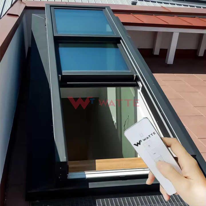 Custom Electric Motorized Rooftop Glass Window Home Residential Roof ...