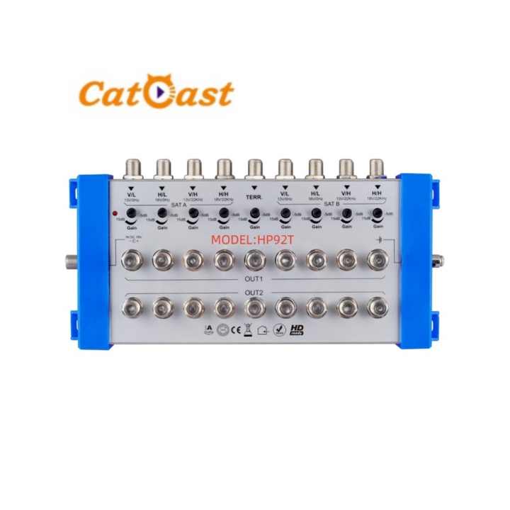 9 Input 2 Way Distributor Smatv Splitter Satellite TV Splitter