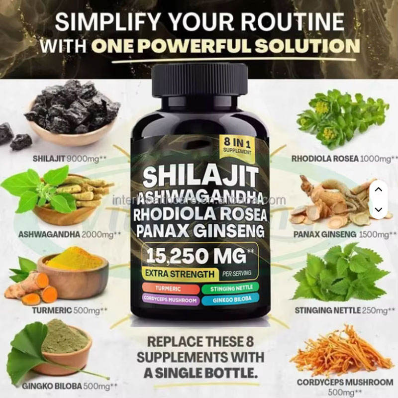 All in 1 Ginseng Complex Capsule Shilajit Himalayan Ashwagandha ...