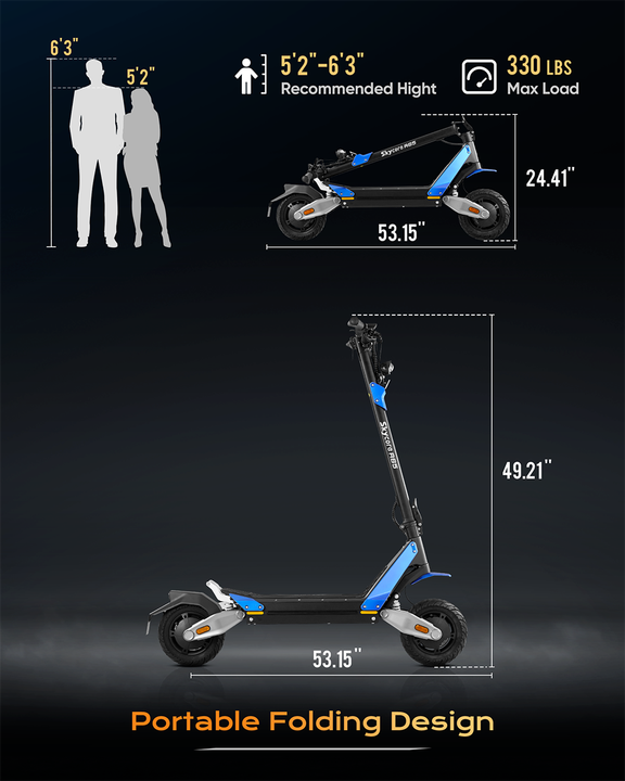 Skycore RS5 Ultra Electric 60v 5600w Folding E-Scooter for Adults High ...