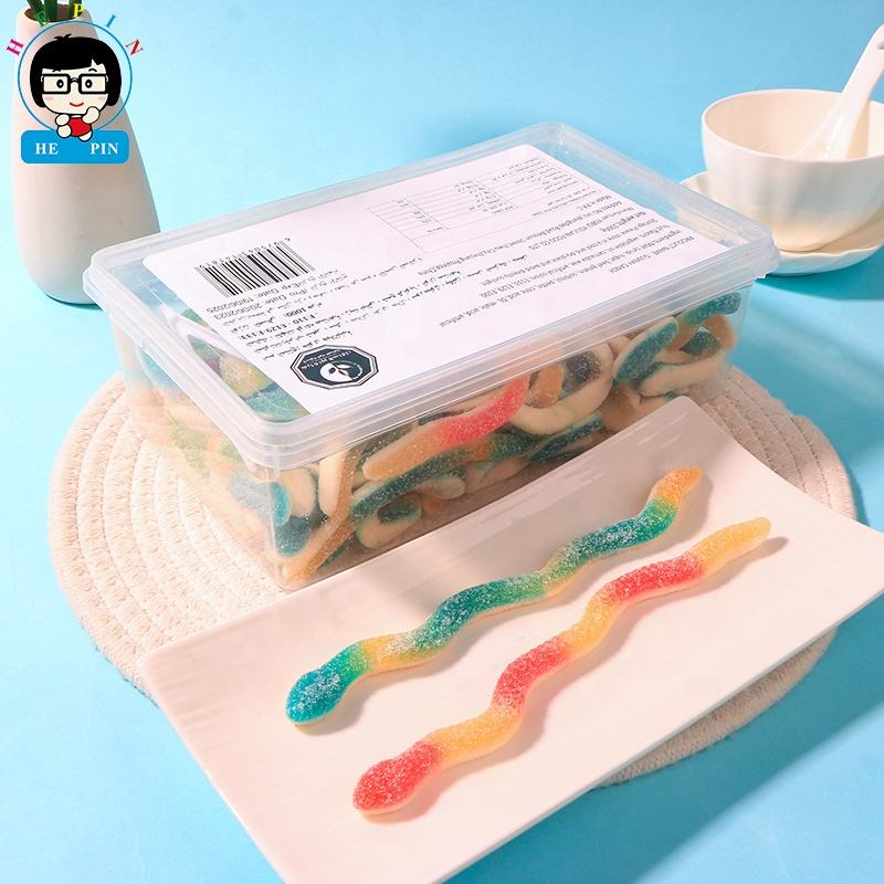 Wholesale High Quality Jelly Candy Gummy Sweet Snake Shape Gummy Halal ...