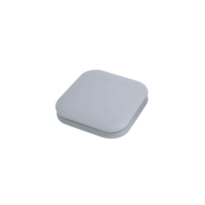 Empty Cute Plastic Pressed Powder Container Square Matte Gray Custom ...