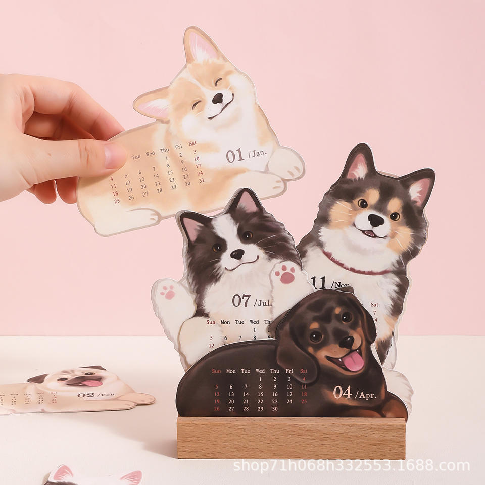 Simno 2026 Kawaii Animal Themed Desktop Schedule Planner Cute Pet Desk ...