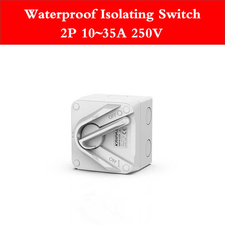 IP66 1P 20A Weatherproof Isolator Switch Outdoor - Kripal