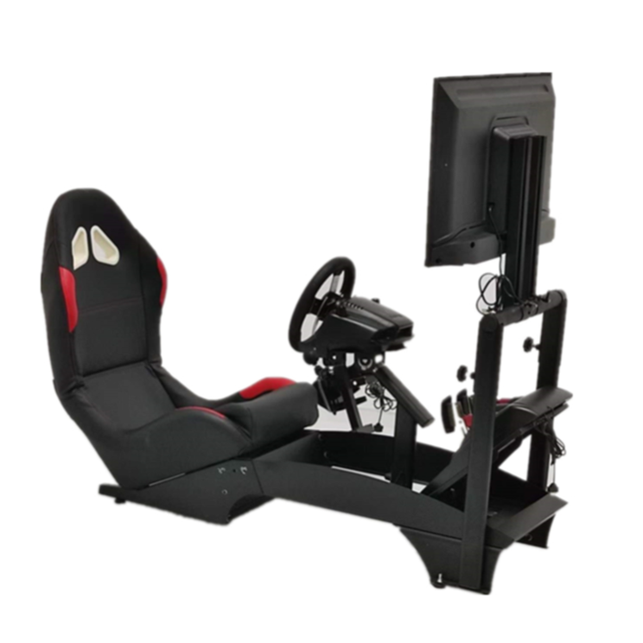 Sim Racing Simulator Cockpit Gaming Chair with Gear Shifter TV stand ...