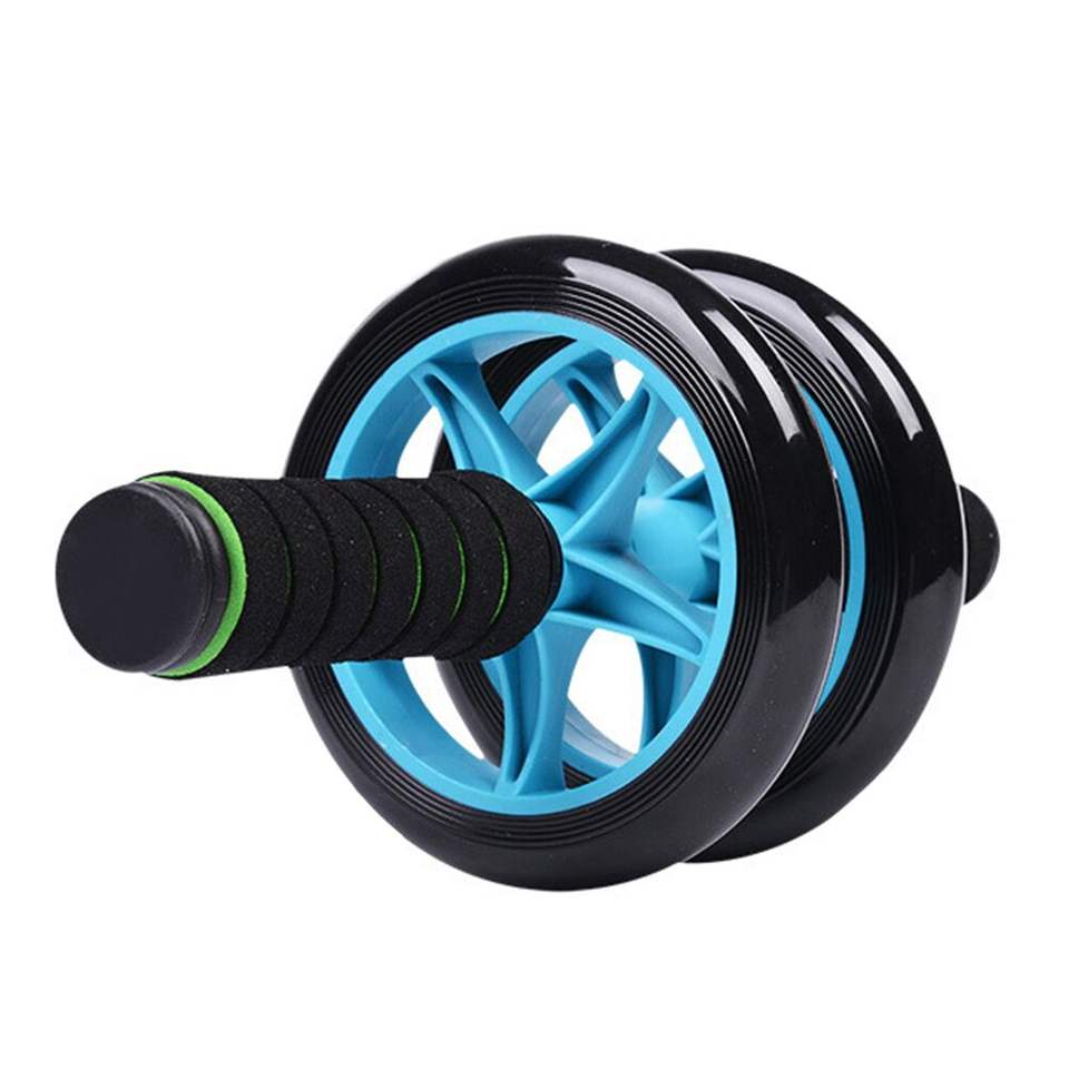 Double Fitness Gym Abdominal Ab Wheel Roller Exercise Wheel