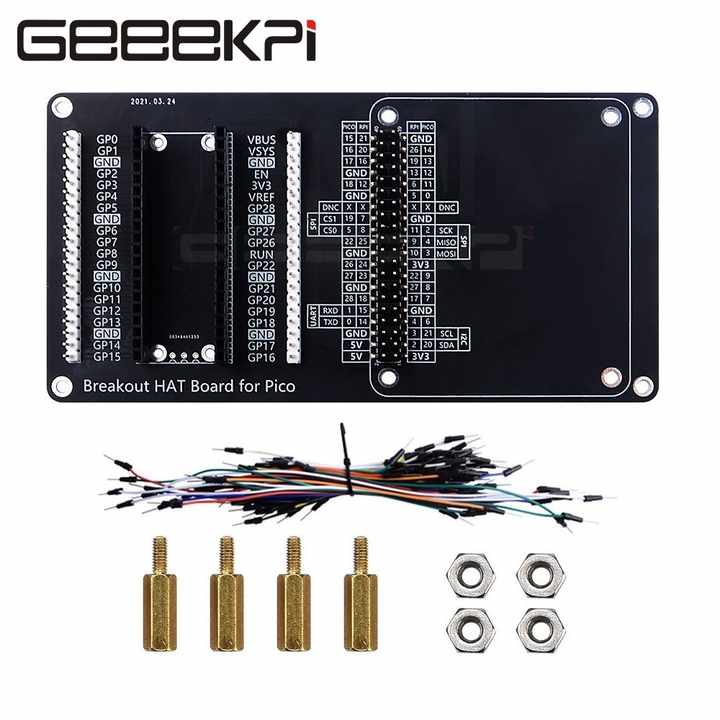 Raspberry Pi Pico/Pico W Breakout HAT Board Kit Support 4-channel Relay/GeeekPi DockerPi Series ...