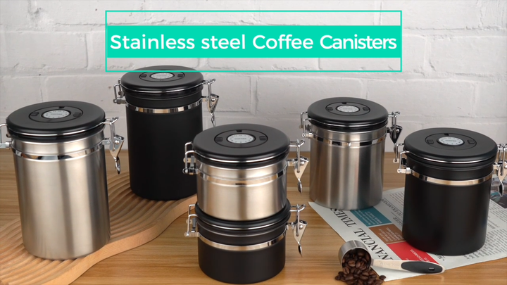 Highwin Stainless Steel Airtight CO2 Coffee Bean Container