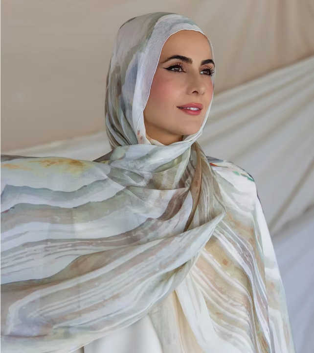 Light Weight Printed Modal Soft Shawl Hijab Muslim Women Scarf Modal ...