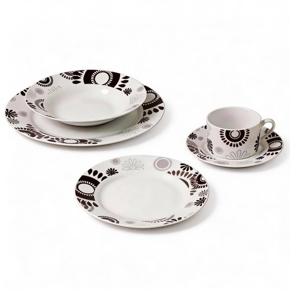 Dandelion Decor Design Hunan Porcelain 4-Piece Dinnerware Sets-Harvit ...